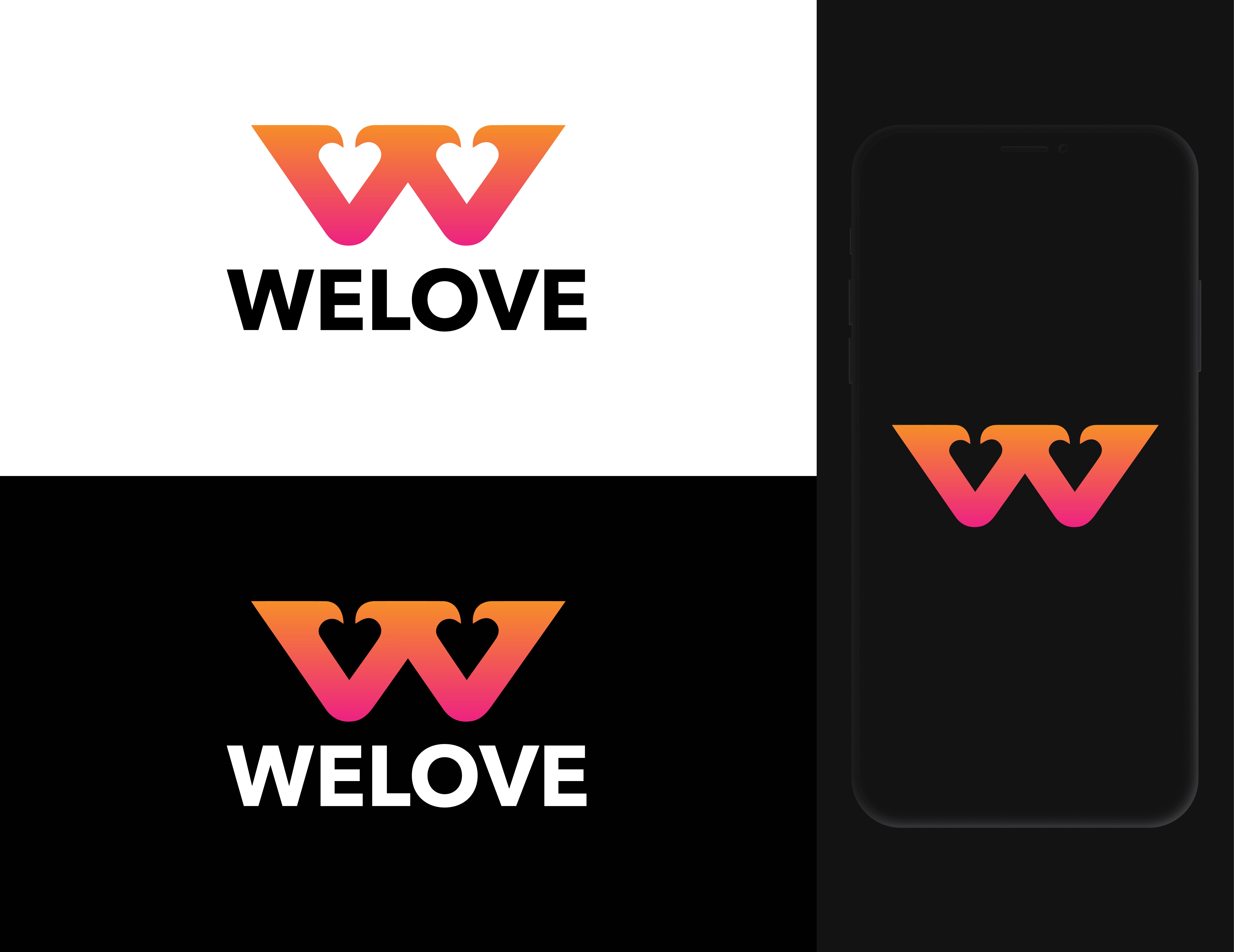 Logo design for Welove | W Love Logo by Imon Ahamed | Logo Designer on ...