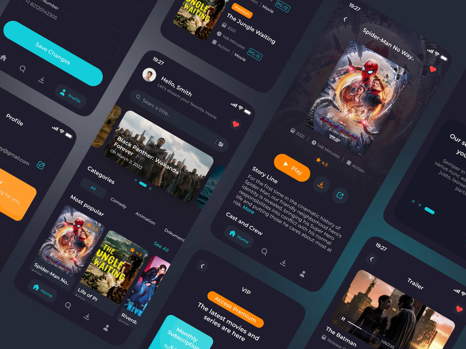 Cinemax - Movie Streaming Mobile Apps UI Kit by Arip for Enver Studio ...