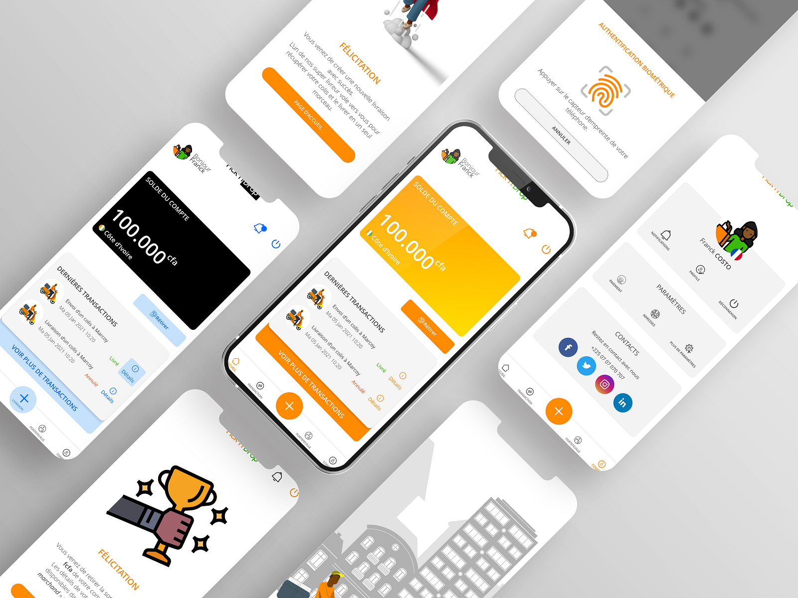 Delivery mobile app Pick'n Drop by GOUGOU JESSE on Dribbble