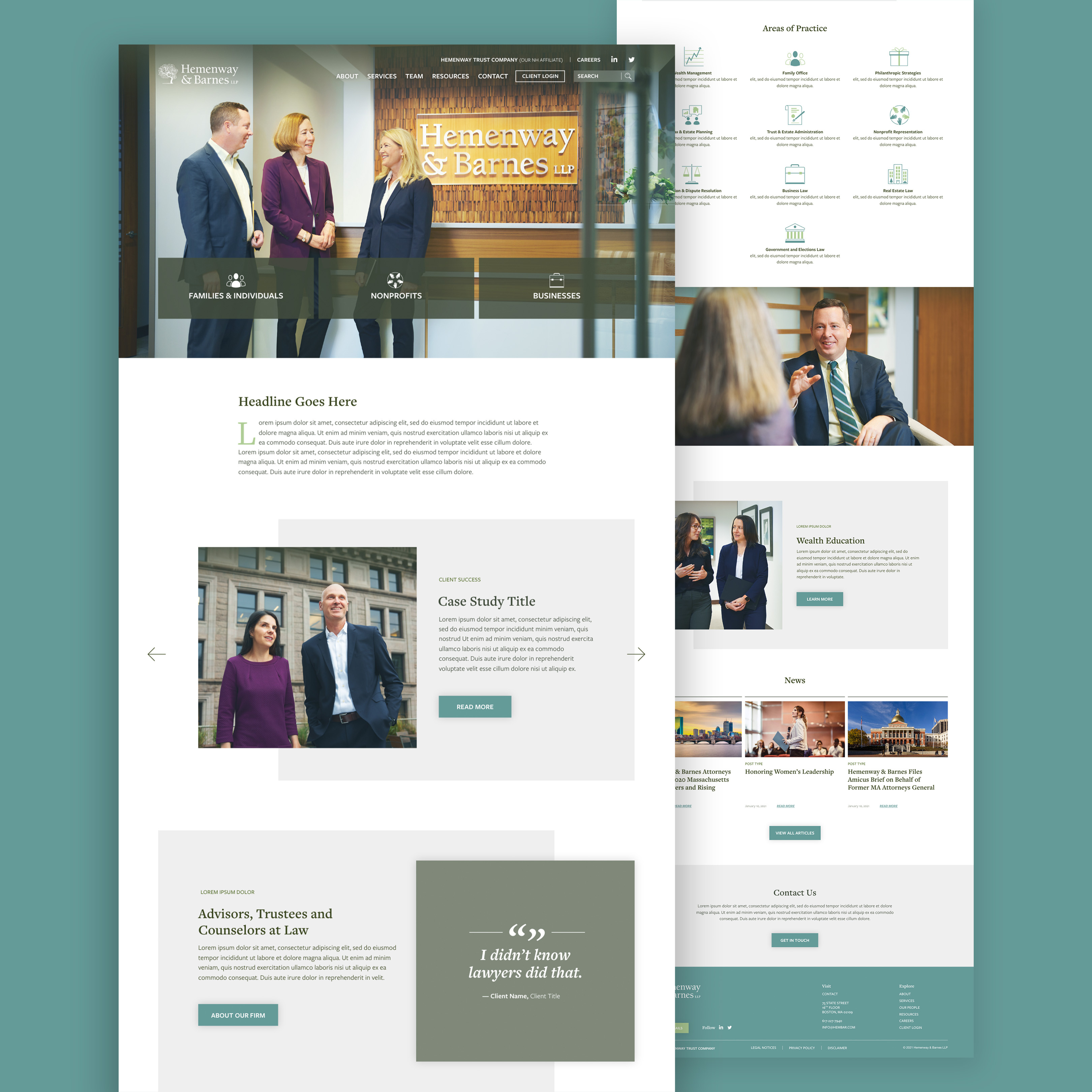 Law Firm Website Design by Rachel Bater on Dribbble