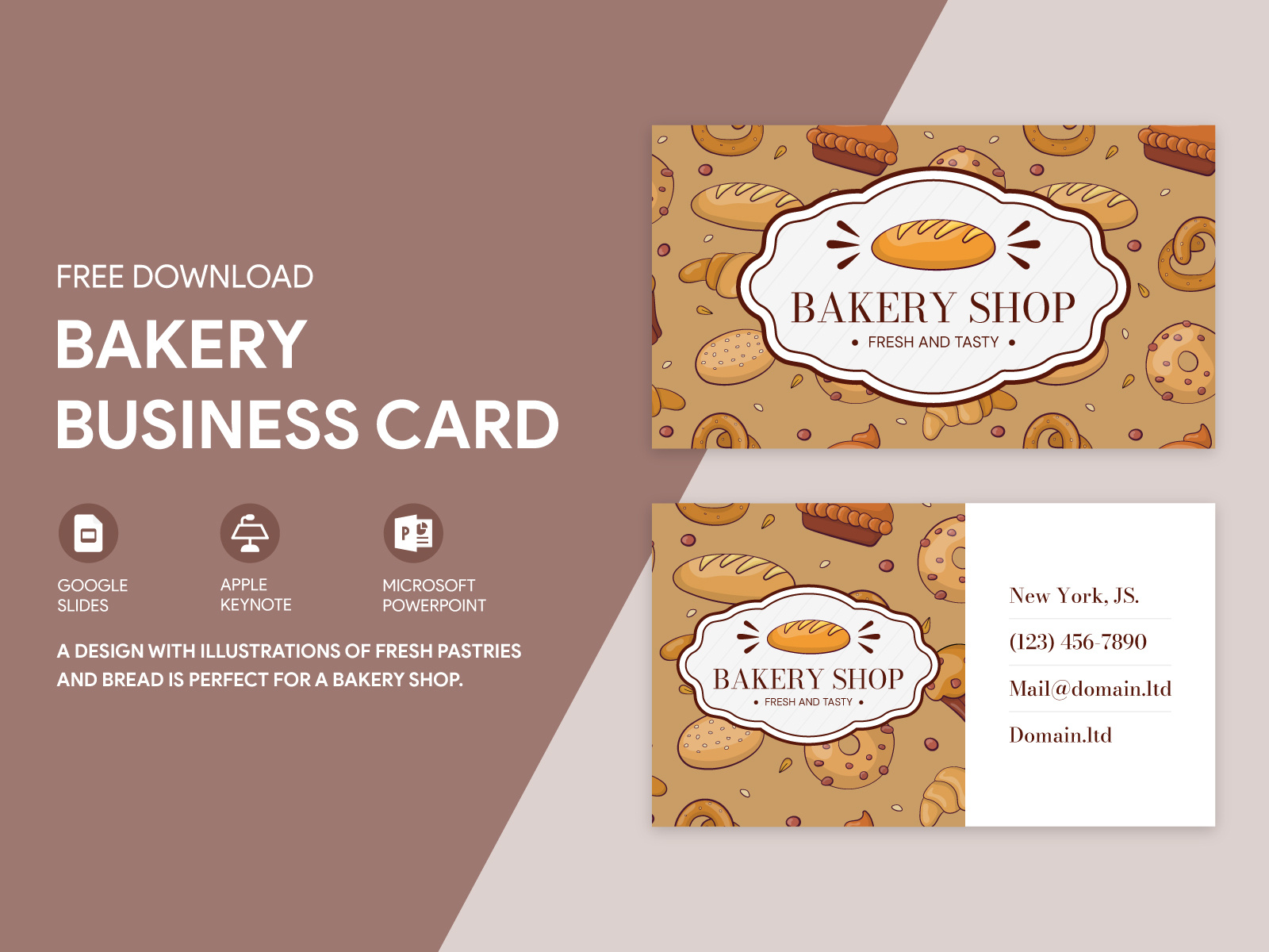 Bakery Business Card Template Word Free Custom Printable Bakery