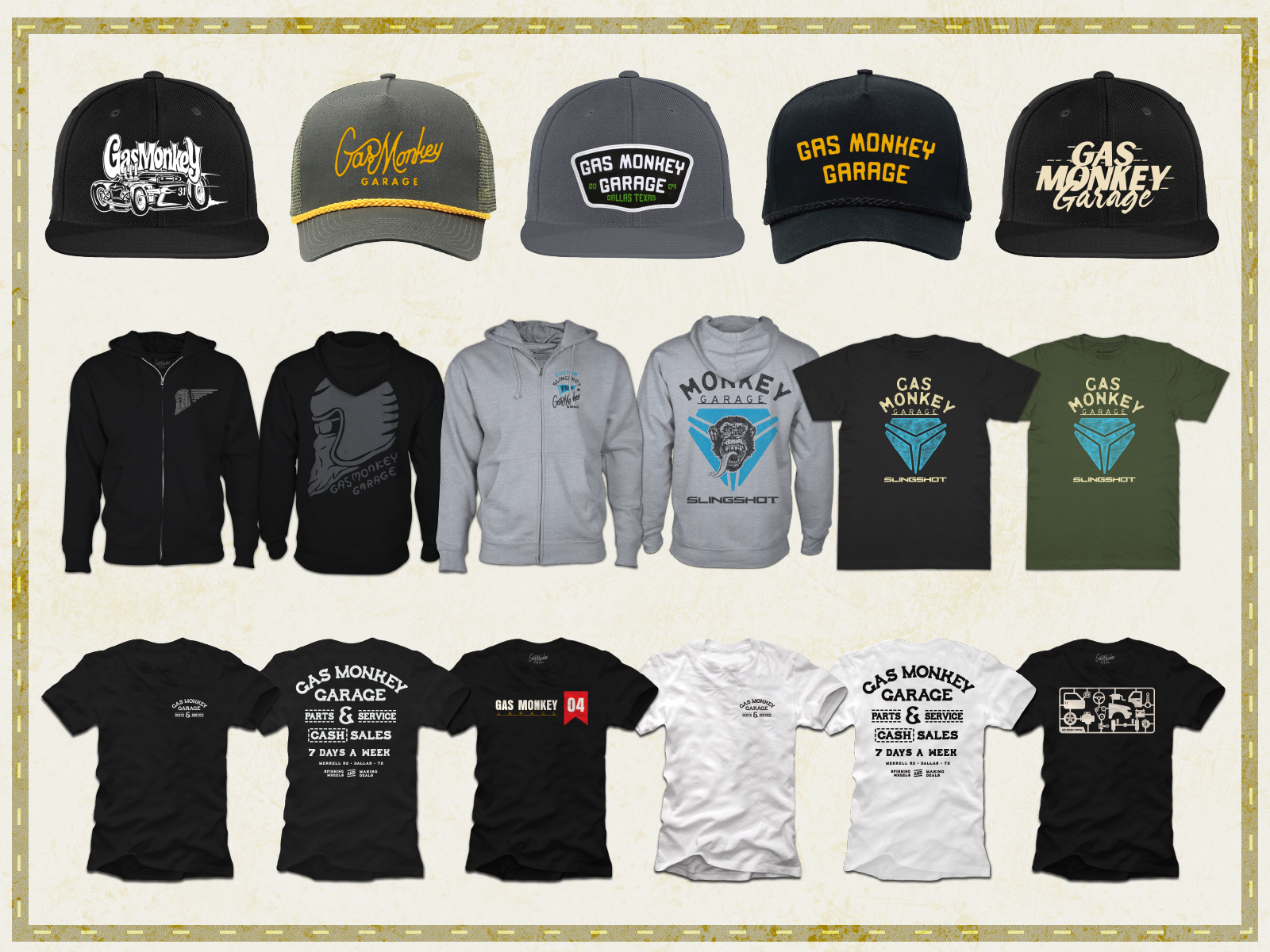 Gas Monkey Garage - merchandise line by Taylor Page Robinson on Dribbble