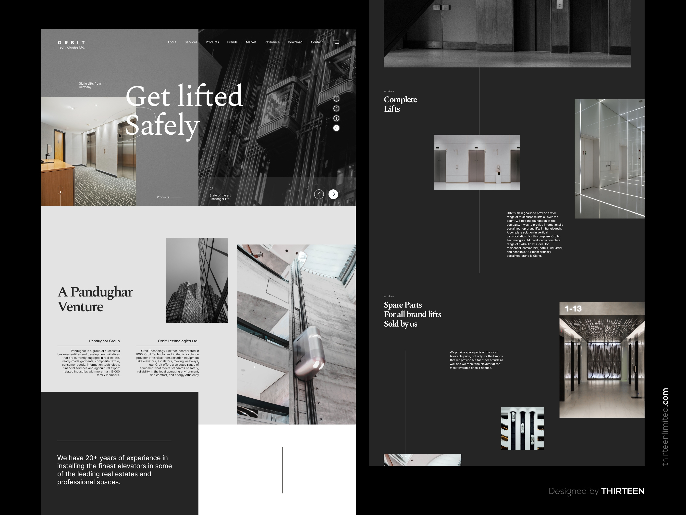 Orbit | Elevator website design with live site by Thirteen Creative ...