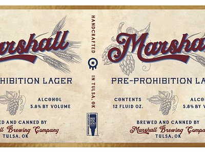 Pre-Prohibition Beer Label by Brian Welzbacher on Dribbble