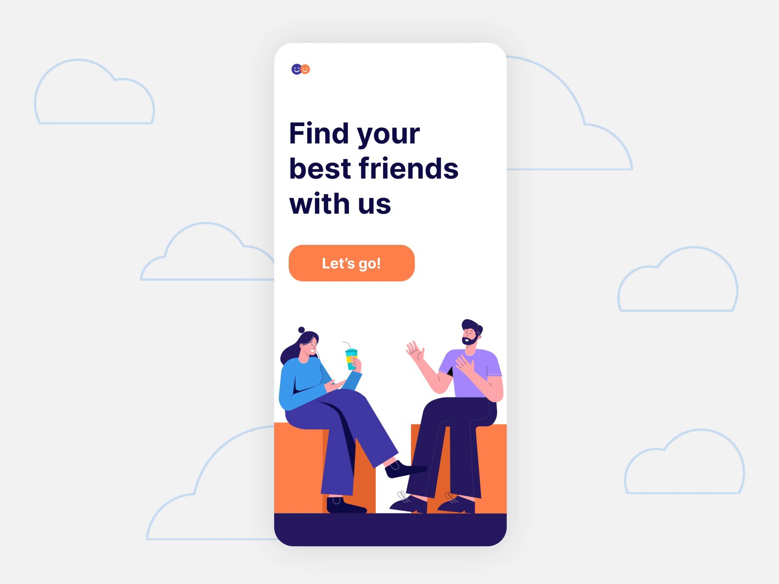 Social App for friends by Purrweb UI/UX Agency on Dribbble
