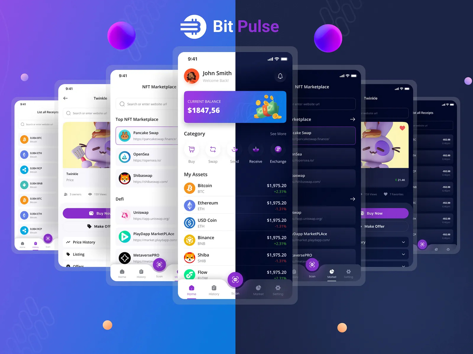 Bit Pulse - Crypto Wallet Mobile App by Mr Naimur on Dribbble