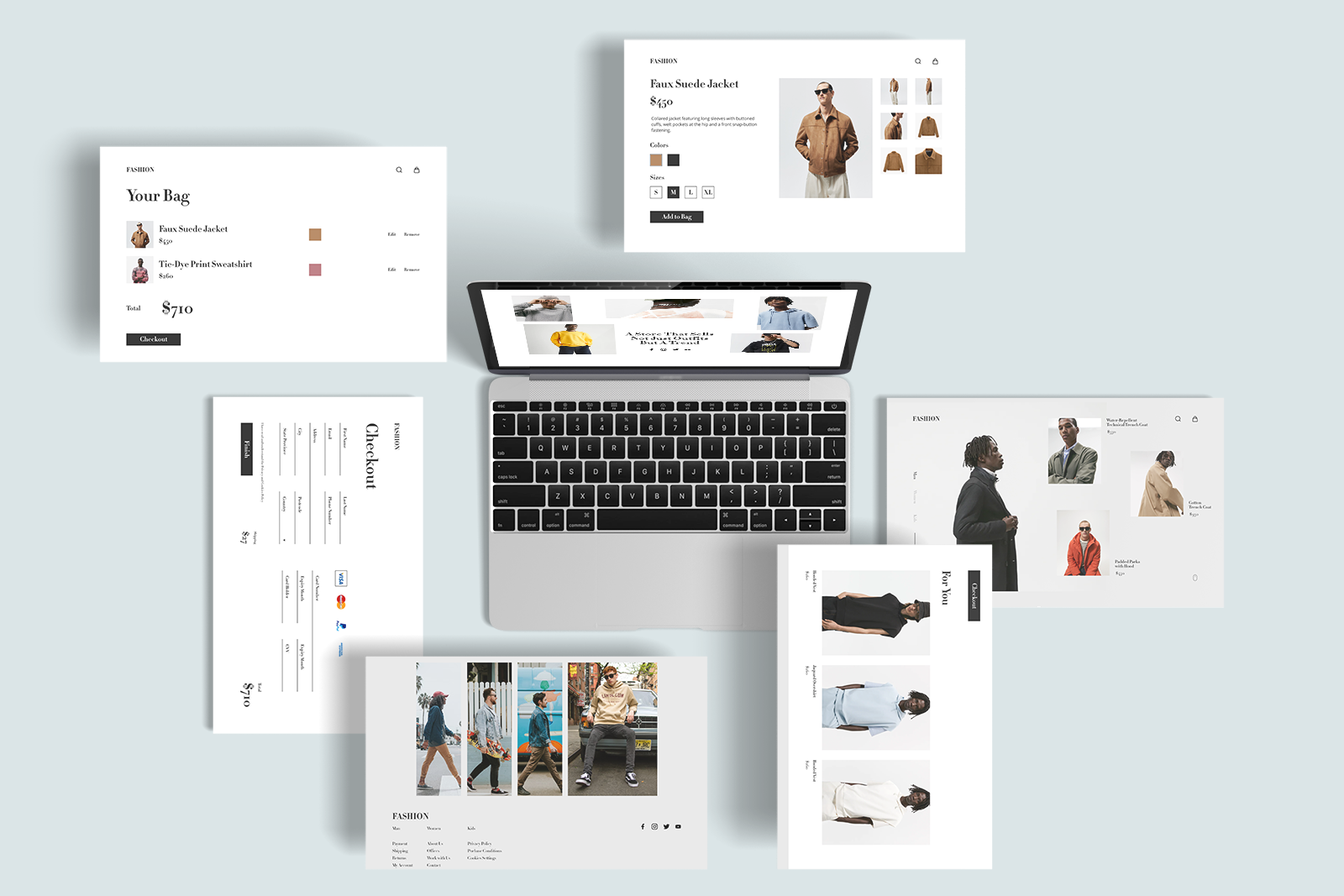 Fashion Web UI Kit by Qamar Hussain on Dribbble