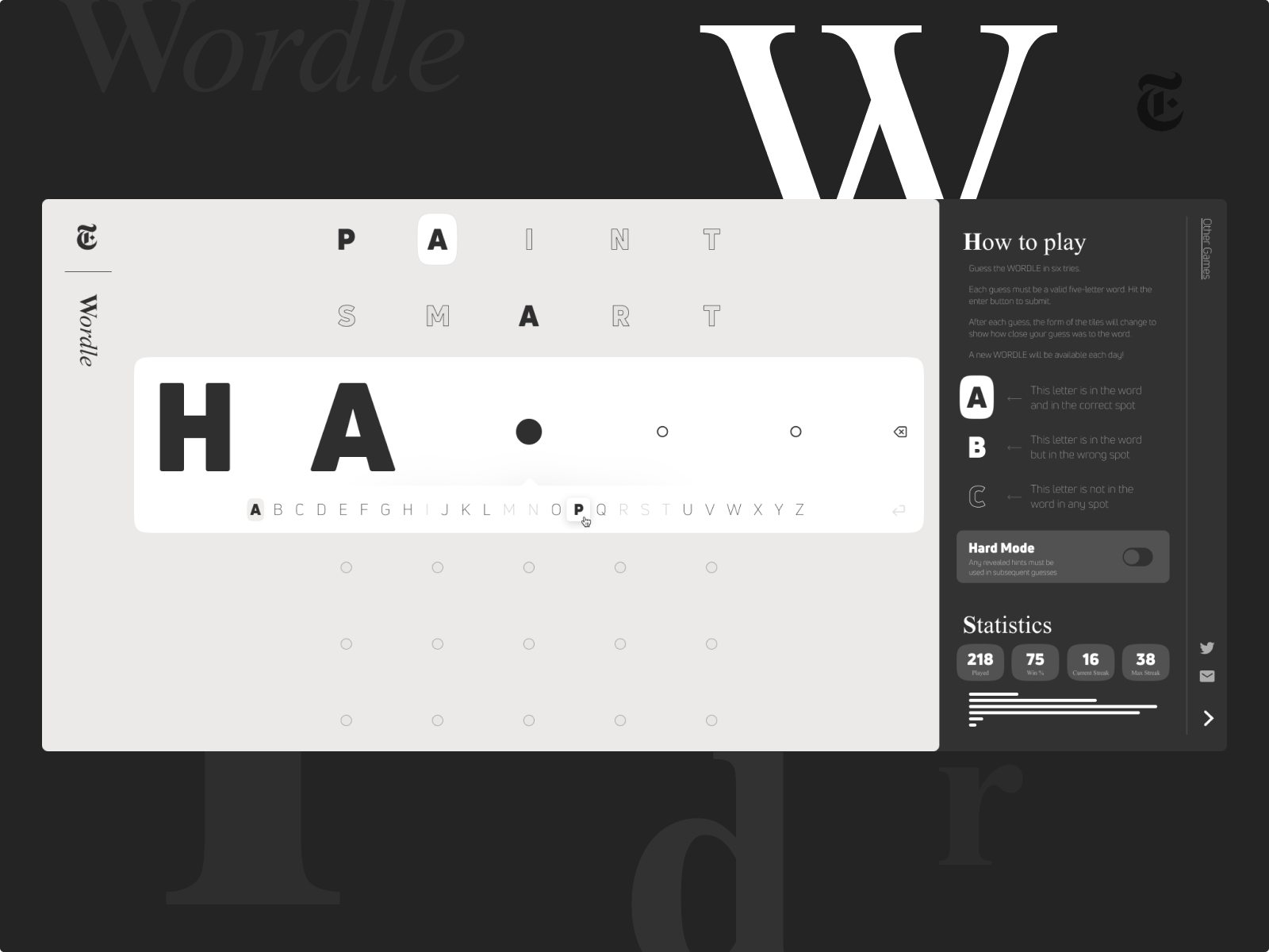 Redesign the UI/UX of Wordle by Yuri Korshunov on Dribbble
