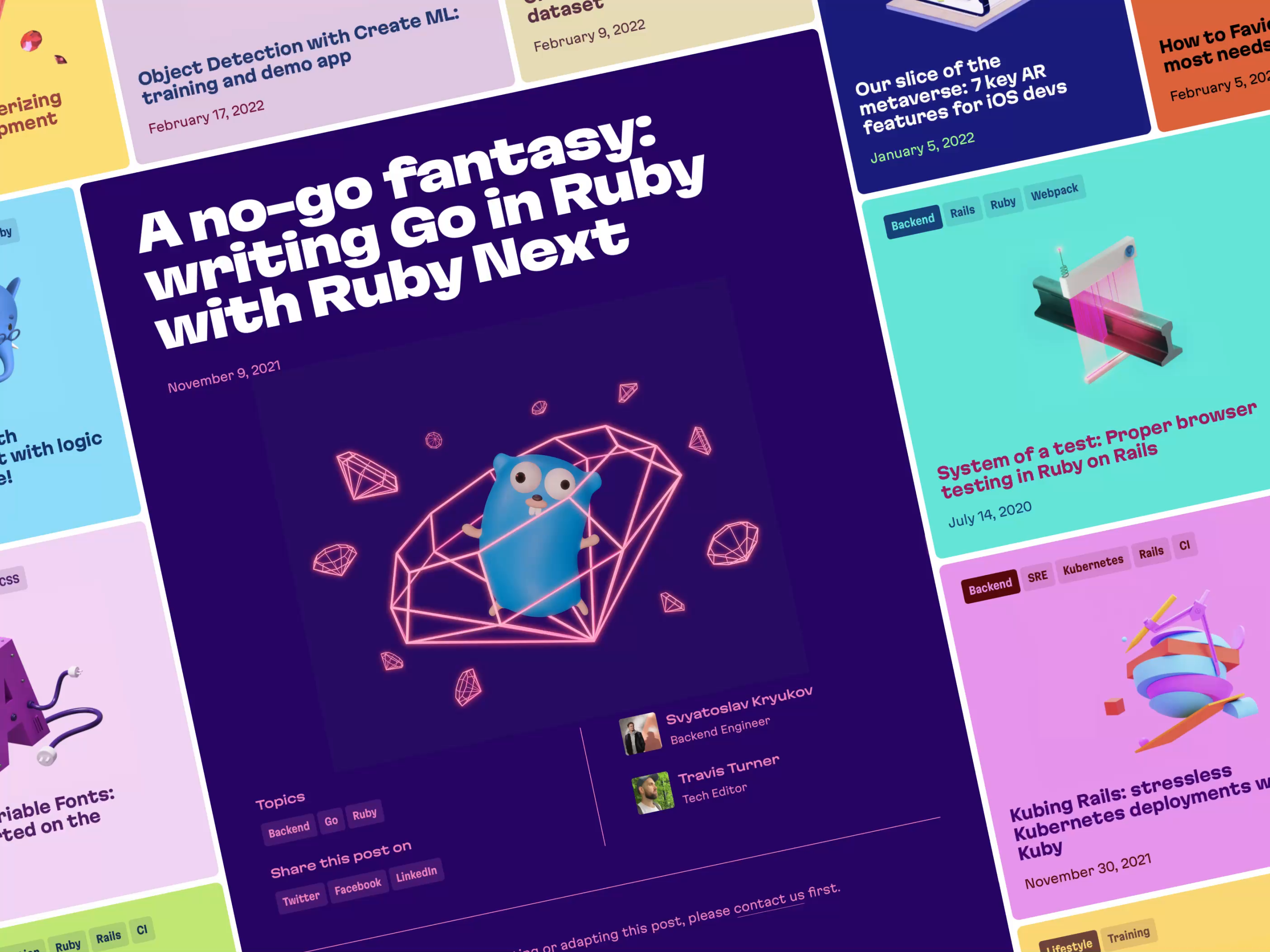 Evil Martians unveiled: meet the new blog! by Alena Kirdina for Evil Martians on Dribbble