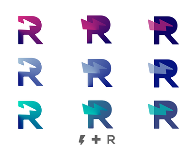 R Logo Gradient Variants by Zrixioc on Dribbble