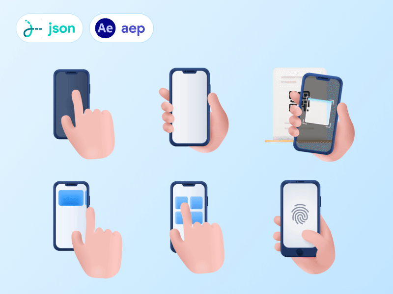 Animated hand gestures pack by Q D T on Dribbble