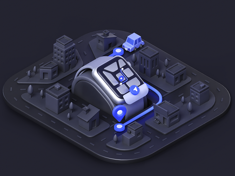 Nudge 3d Animated Navigation By Anton Tkachev For Ui8 On Dribbble 