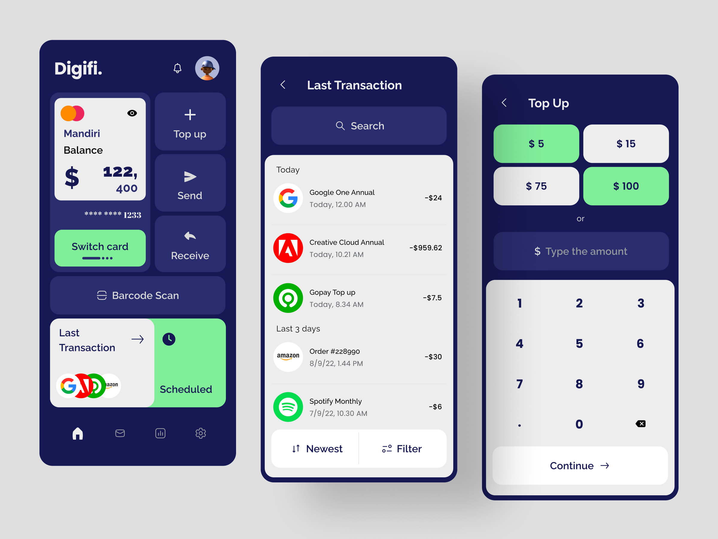 Digifi - Digital Mobile App by Zhofran Ardyan for Hatypo Studio on Dribbble