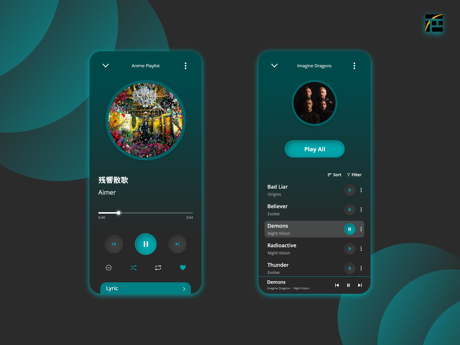 Music Player UI Design by Muhammad Gifari Arsal on Dribbble