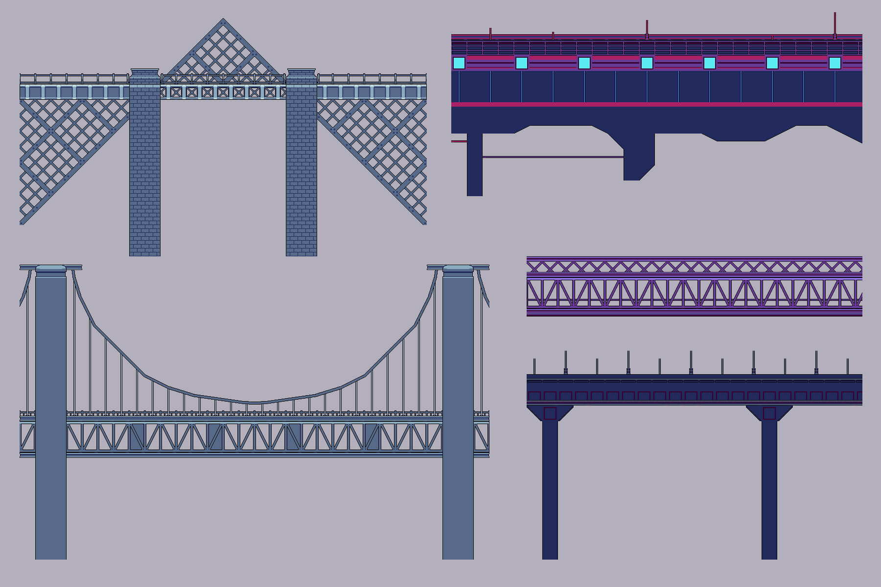 Bridge Constructor Tileset by 2D Game Assets on Dribbble