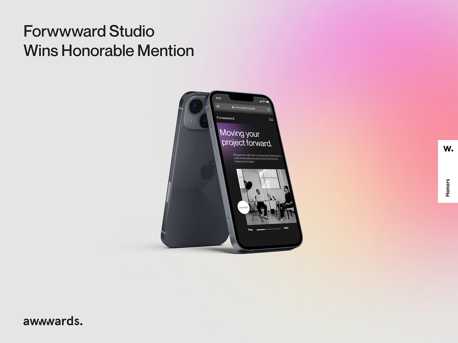 Forwwward Studio - Awwwards Honorable Mention by Eduardo Martins for Forwwward Studio on Dribbble
