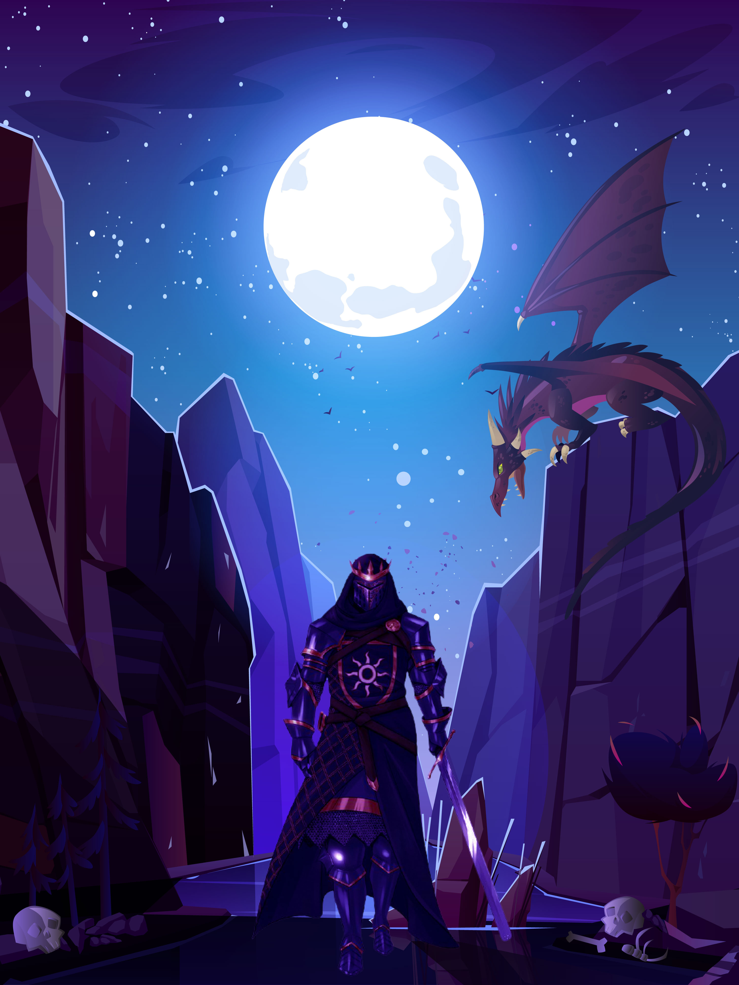Knight & Dragon by Janisha Afrose on Dribbble