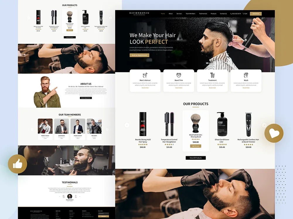Salon Homepage Design designs, themes, templates and downloadable ...