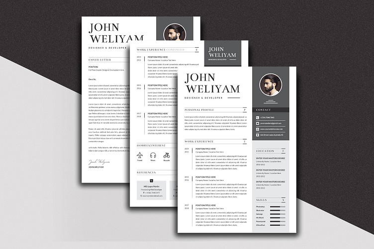 John Modern Resume Template by Propermedia on Dribbble