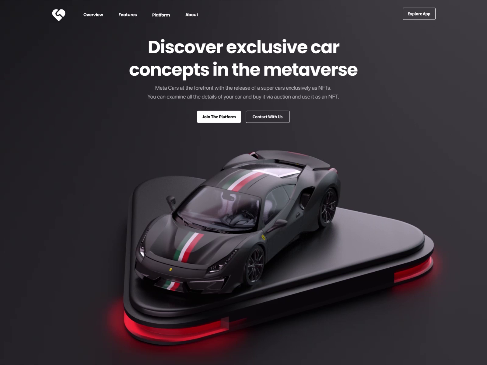 Meta Cars Landing Page With 3D Model&Animation by Burak Karakaya for ...