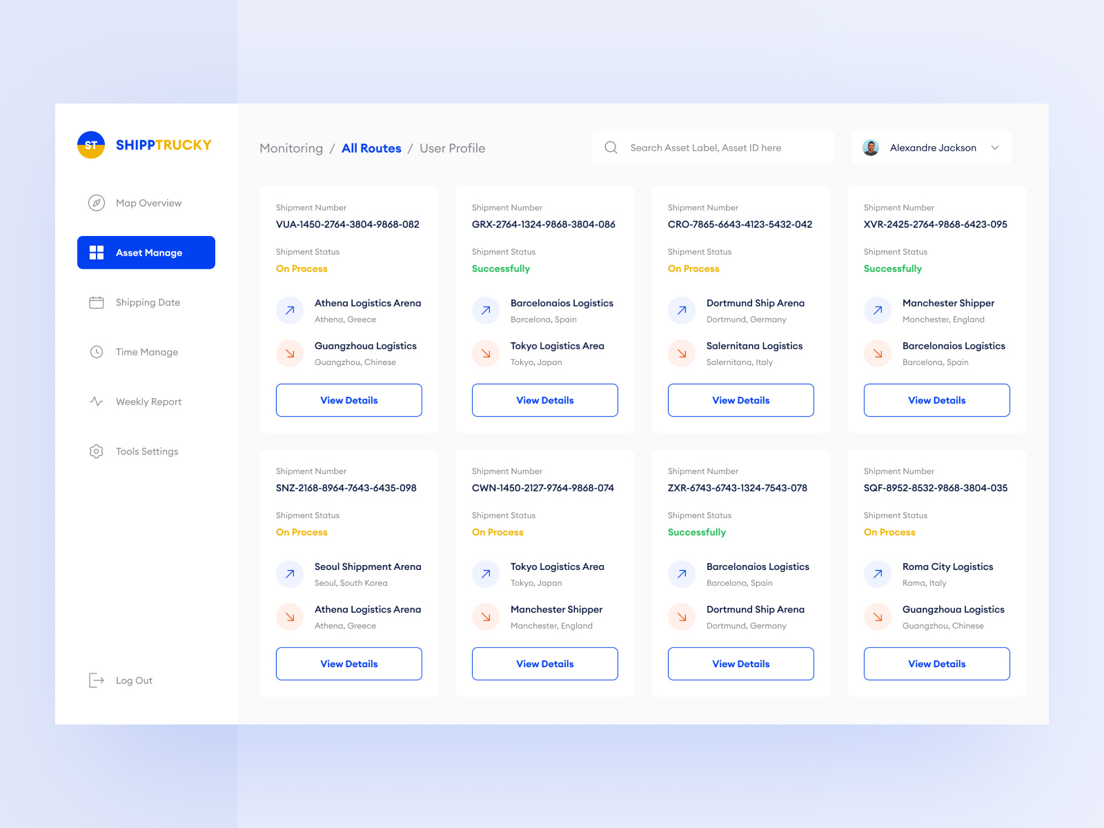 Parcel Tracking Dashboard UI by Dimo.ui on Dribbble