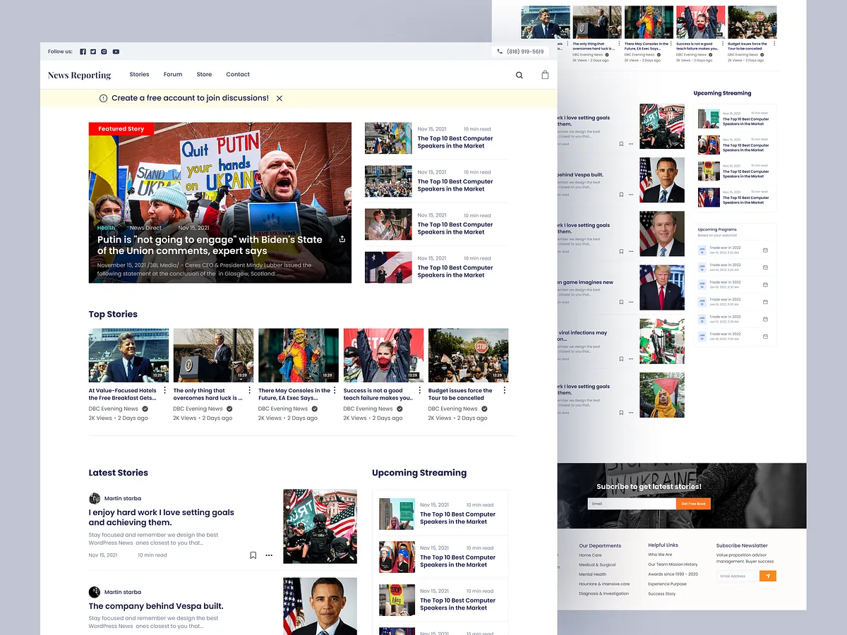 News Page designs, themes, templates and downloadable graphic elements ...