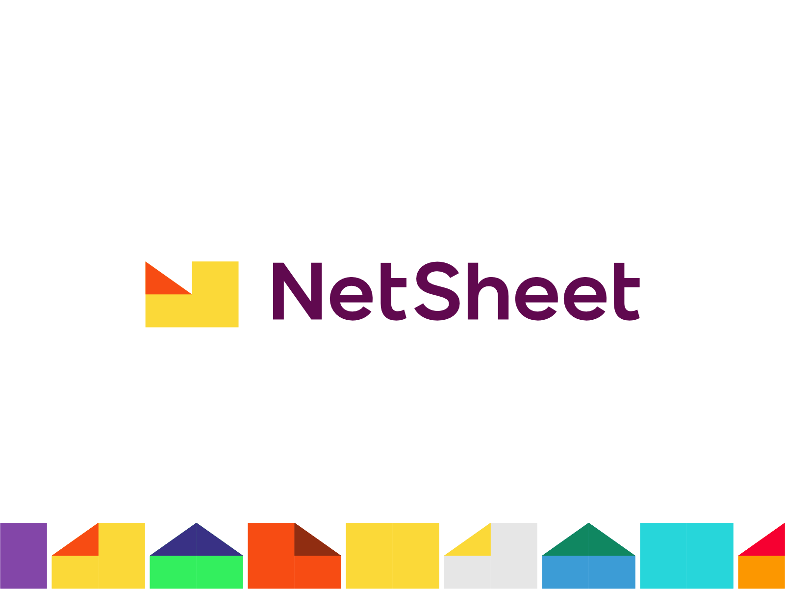 NetSheet, real estate reports logo: N from folded sheet + houses by Alex Tass, logo designer on ...