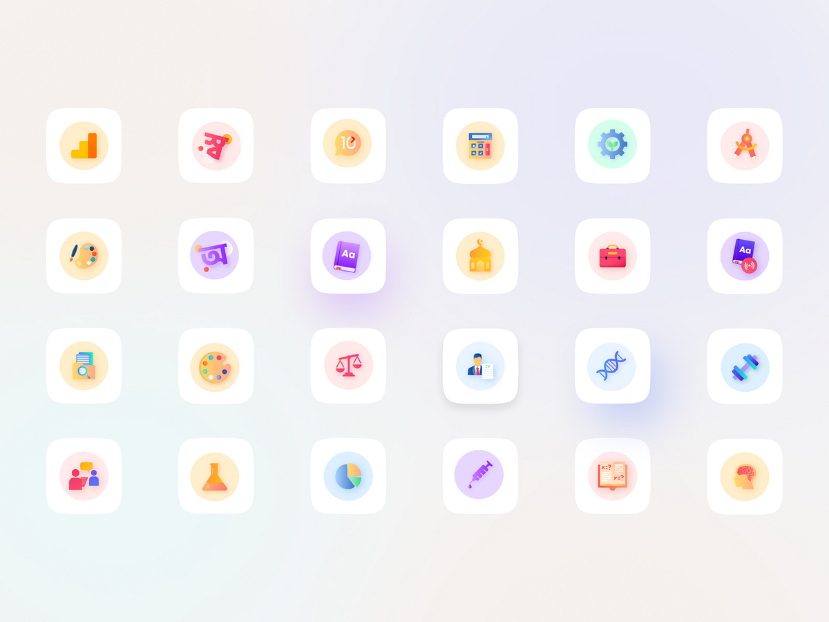Education Icon Pack by Sufi Ahmed Hamim on Dribbble