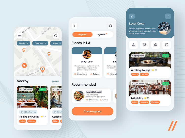 Restaurant Search App by Kristina Taskaeva for Purrweb UI/UX Agency on ...