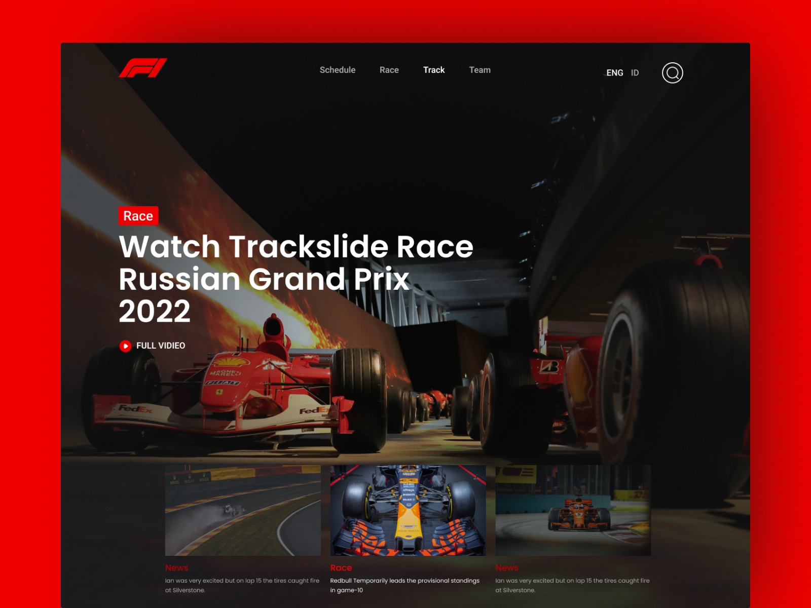 Formula 1 Website Redesign Challenge by kanguiux on Dribbble