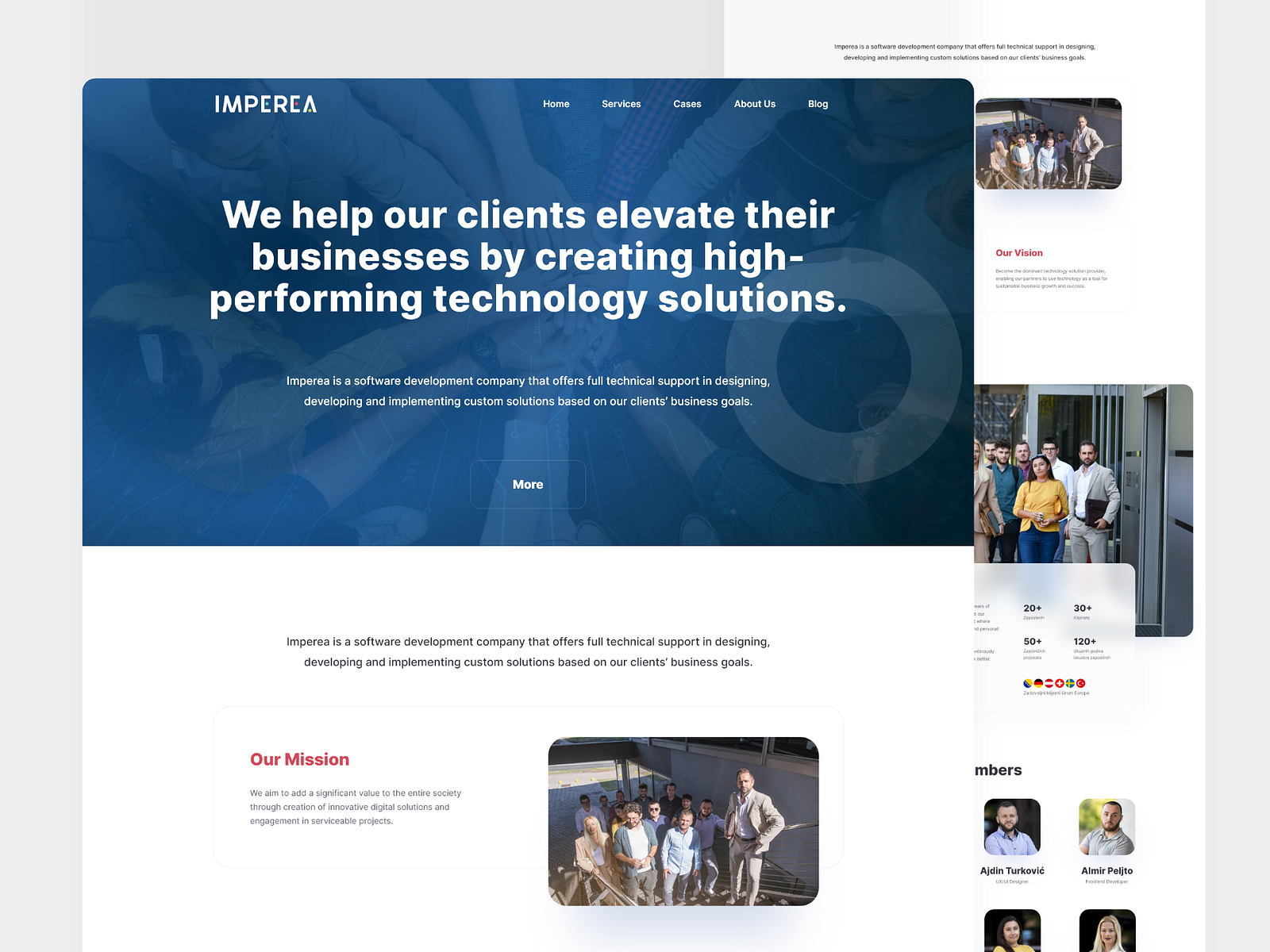 Software development company About Us page UI design by Ajdin Turkovic ...