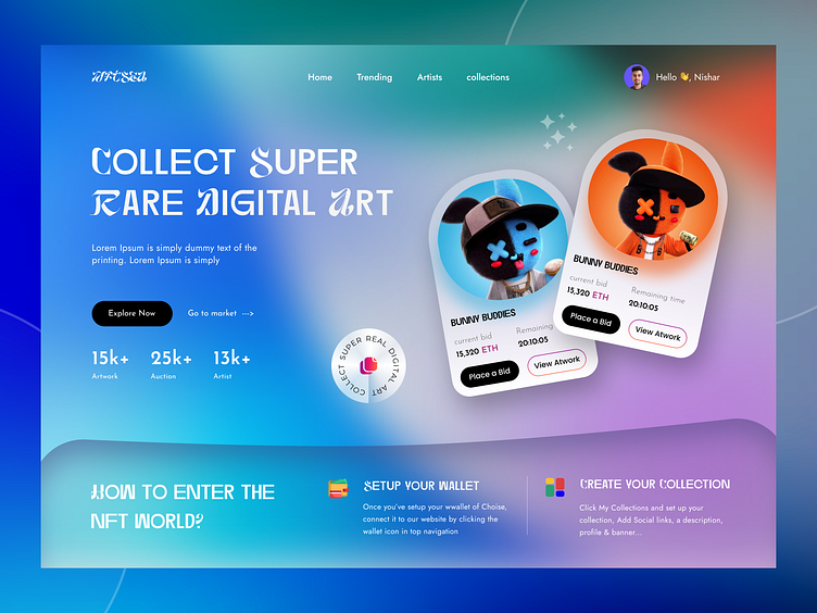 NFT Marketplace Website by Nishar Multani UX/UI Design on Dribbble
