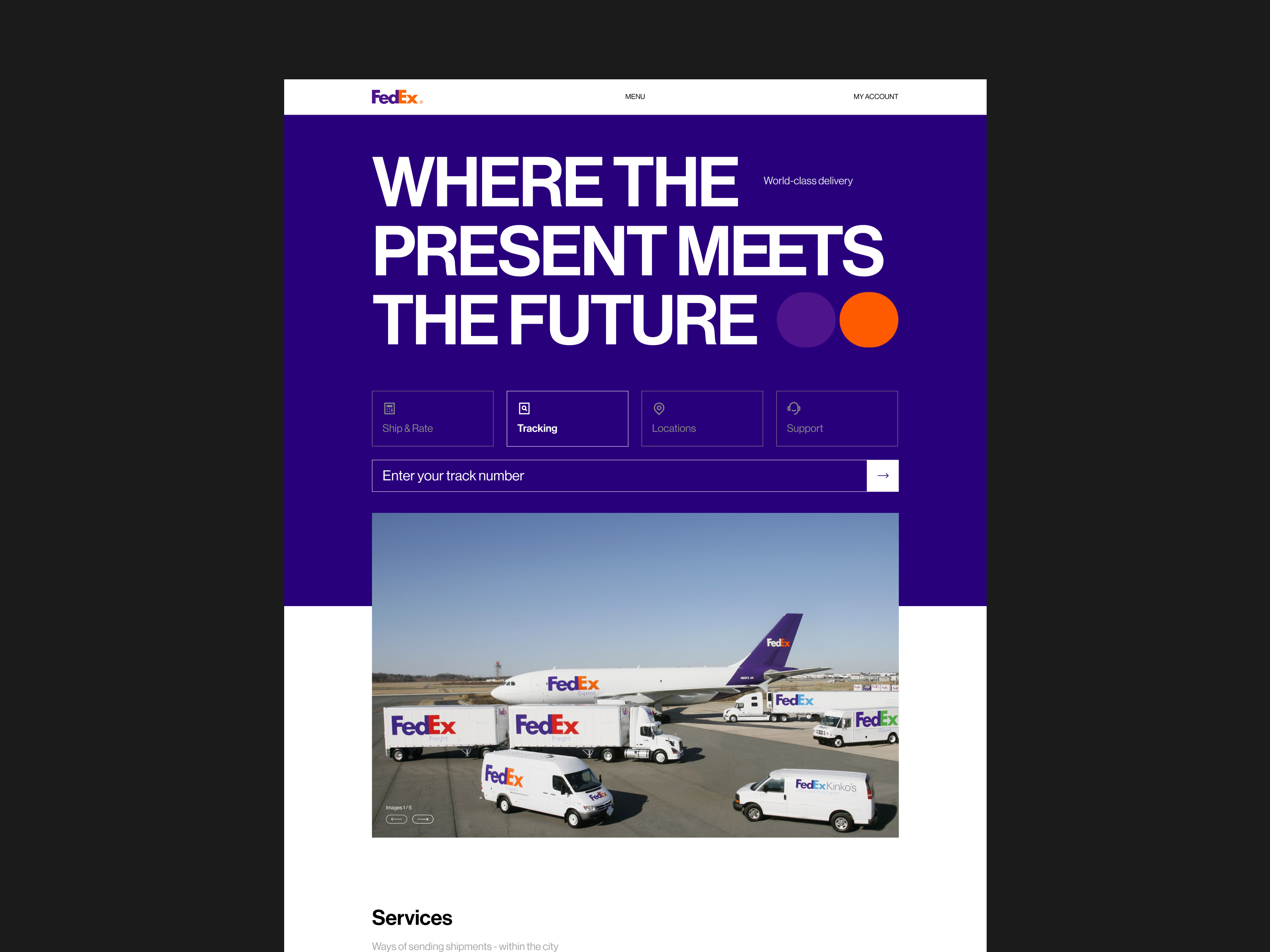 Fedex website design and identity redesign by Mikhail Zhadov on Dribbble