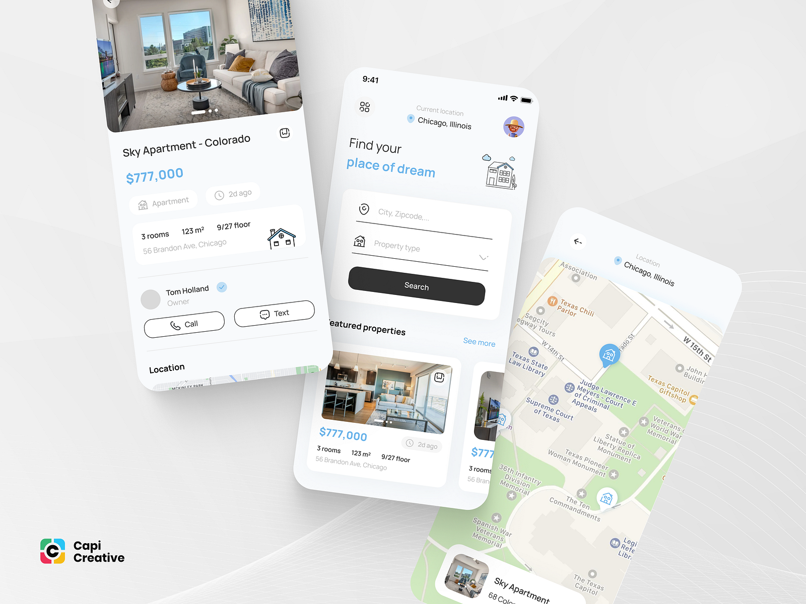 Real Estate Mobile App Ui Concept By Capi Product On Dribbble