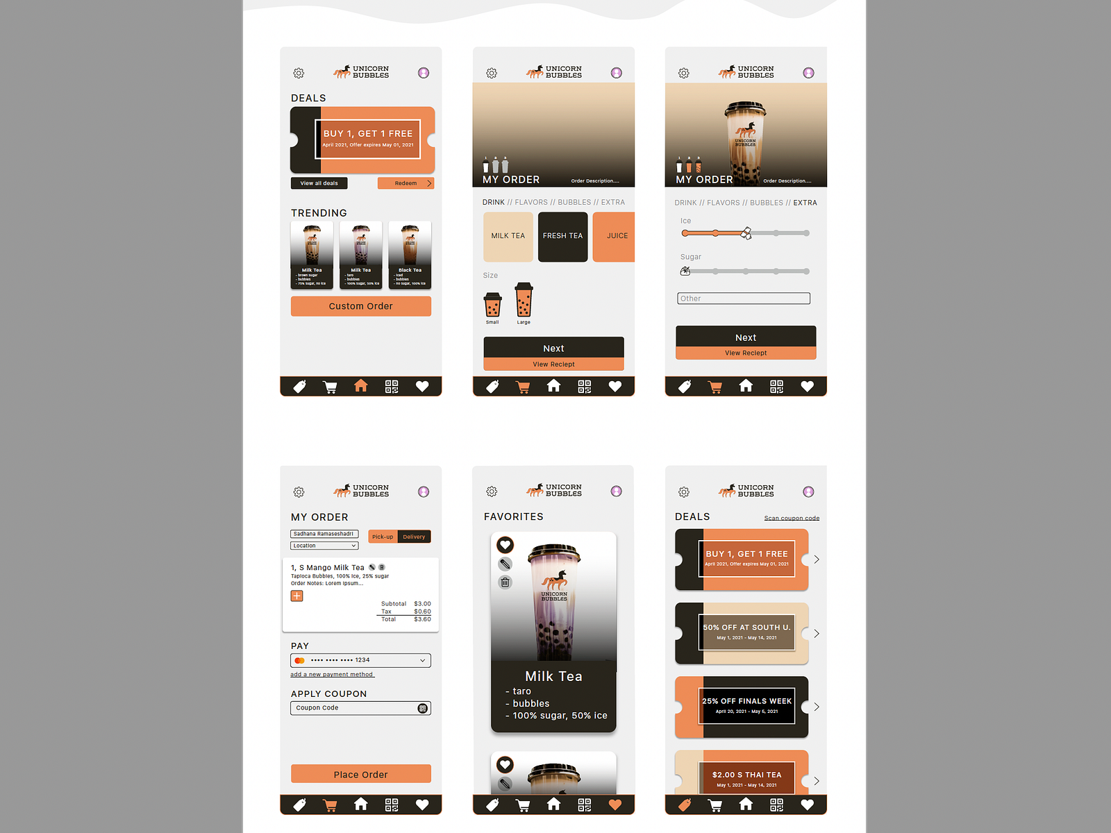 Unicorn Bubbles UI by Sadhana Ramaseshadri on Dribbble