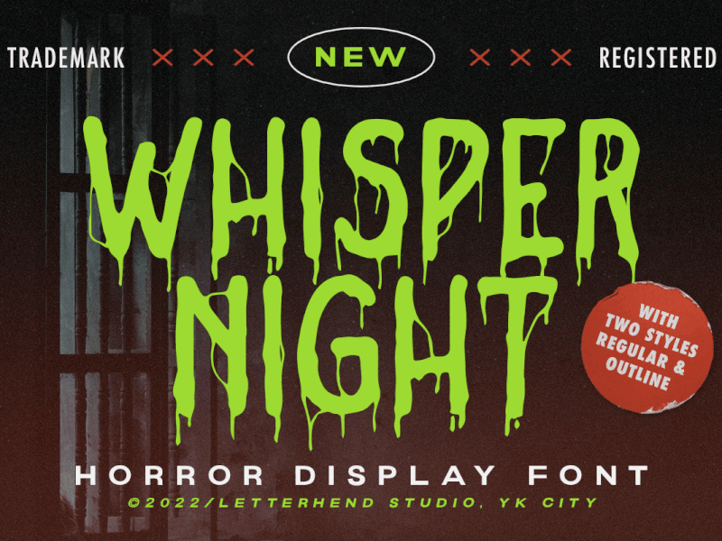Whisper Night - Horror Display Font by Letterhend Studio on Dribbble