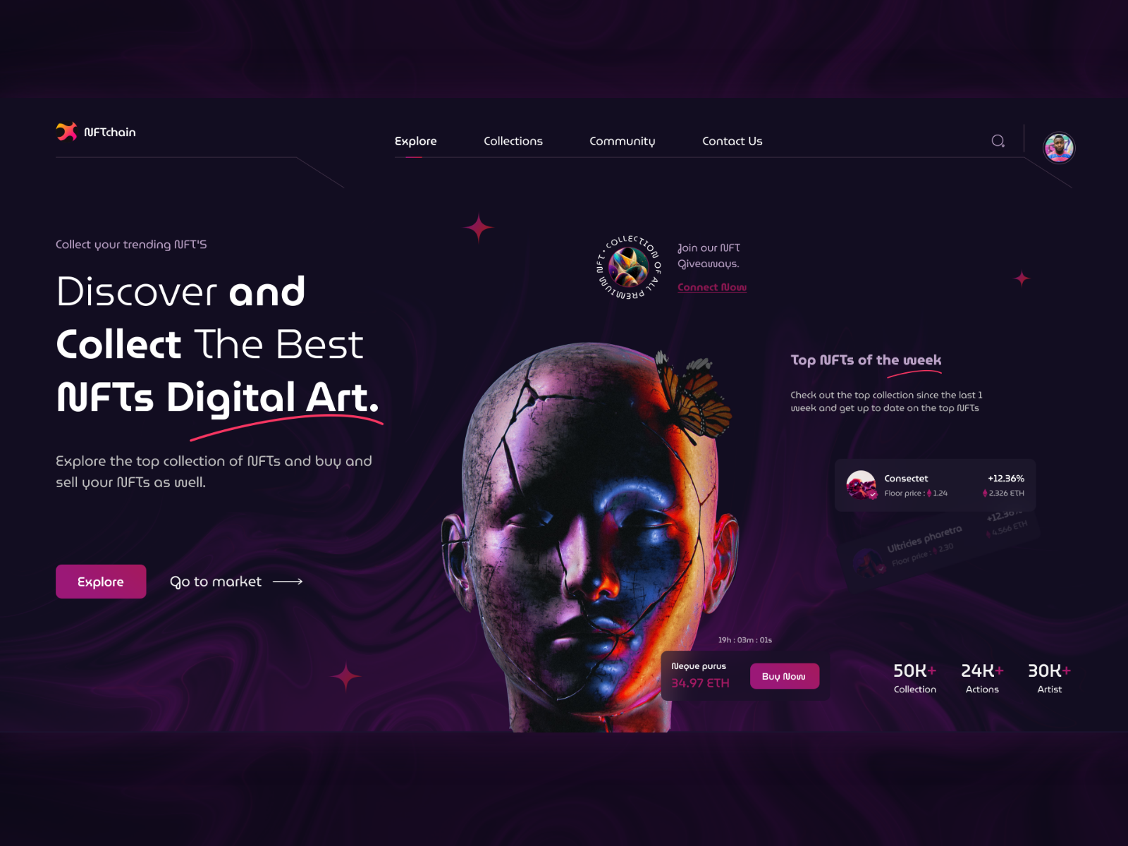 Latest NFT Marketplace Design by Excellent Webworld on Dribbble