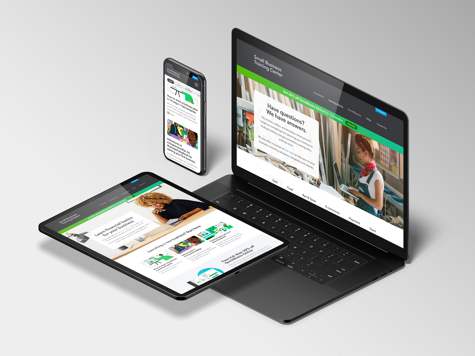 QuickBooks Small Business Training Center Website Design by Tyler L ...