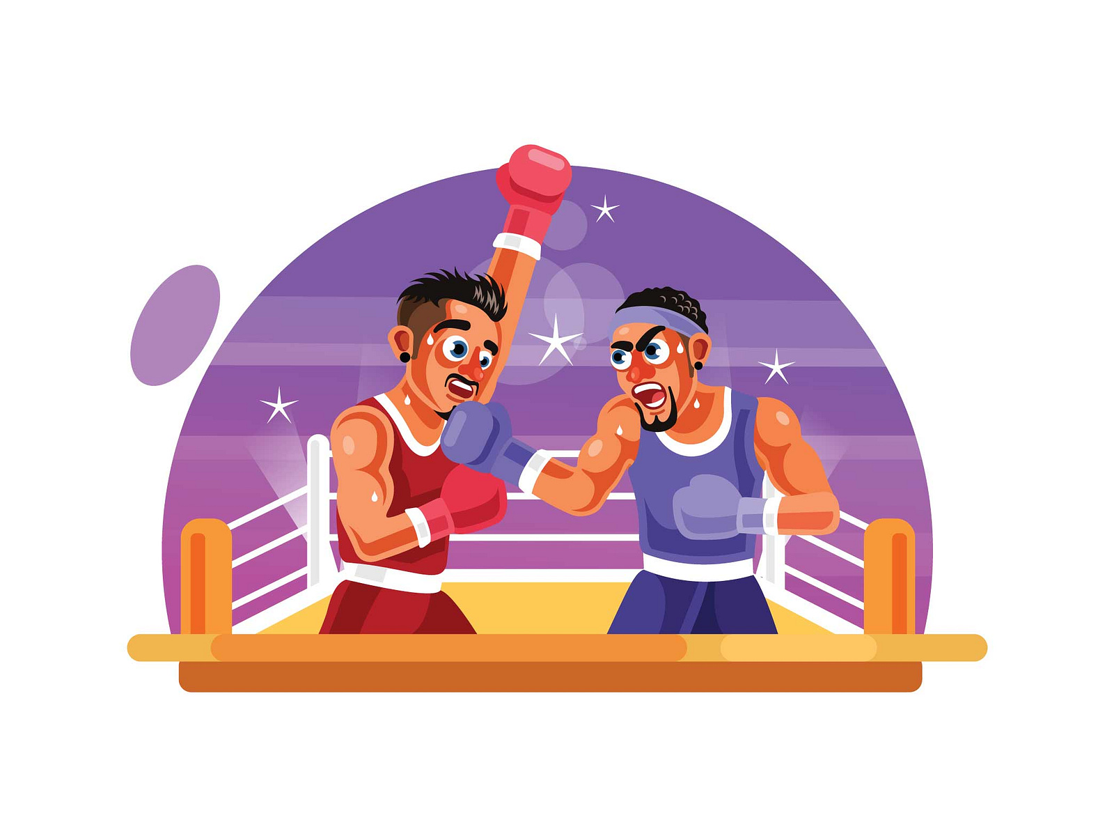 Boxer Fighter Vector Illustration by ianmikraz on Dribbble