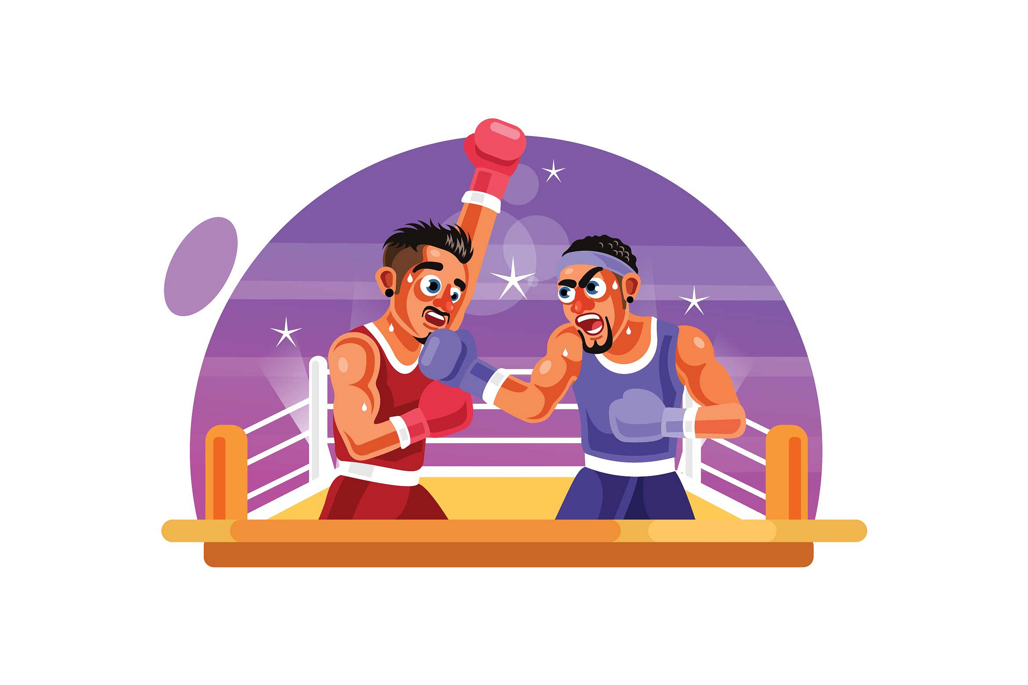 Boxer Fighter Vector Illustration by ianmikraz on Dribbble