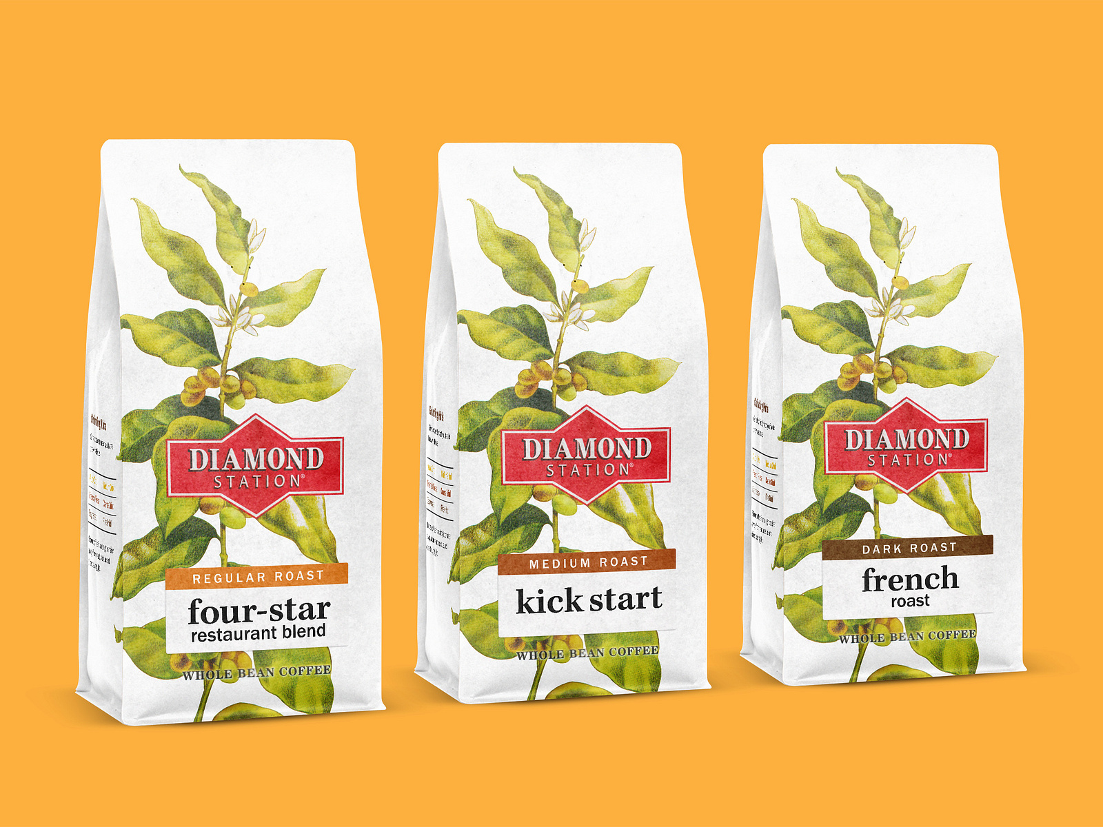 Packaging Design for Diamond Station Coffees by Carlito Centeno on Dribbble