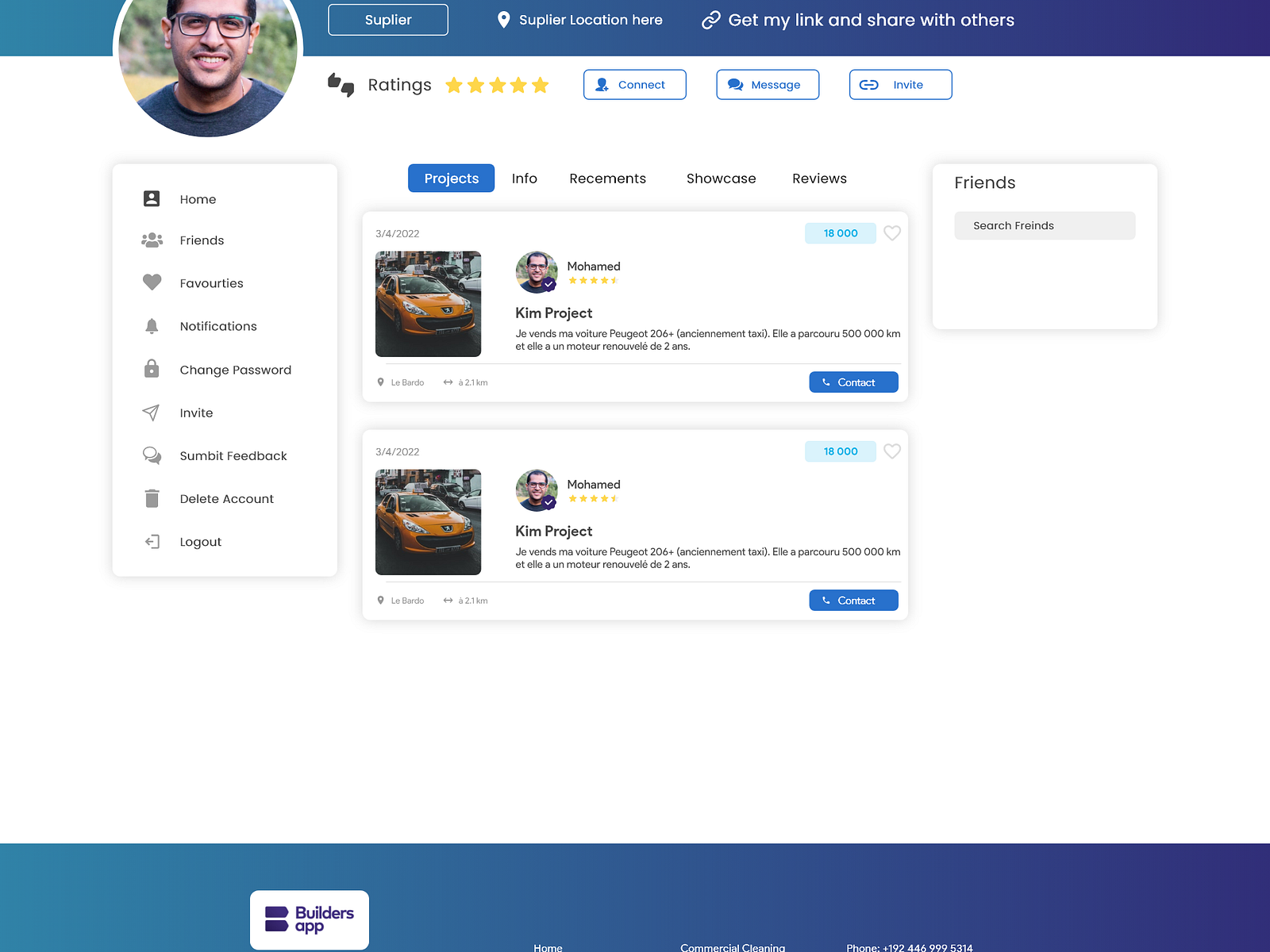 Builders App by Qamar Nazir on Dribbble