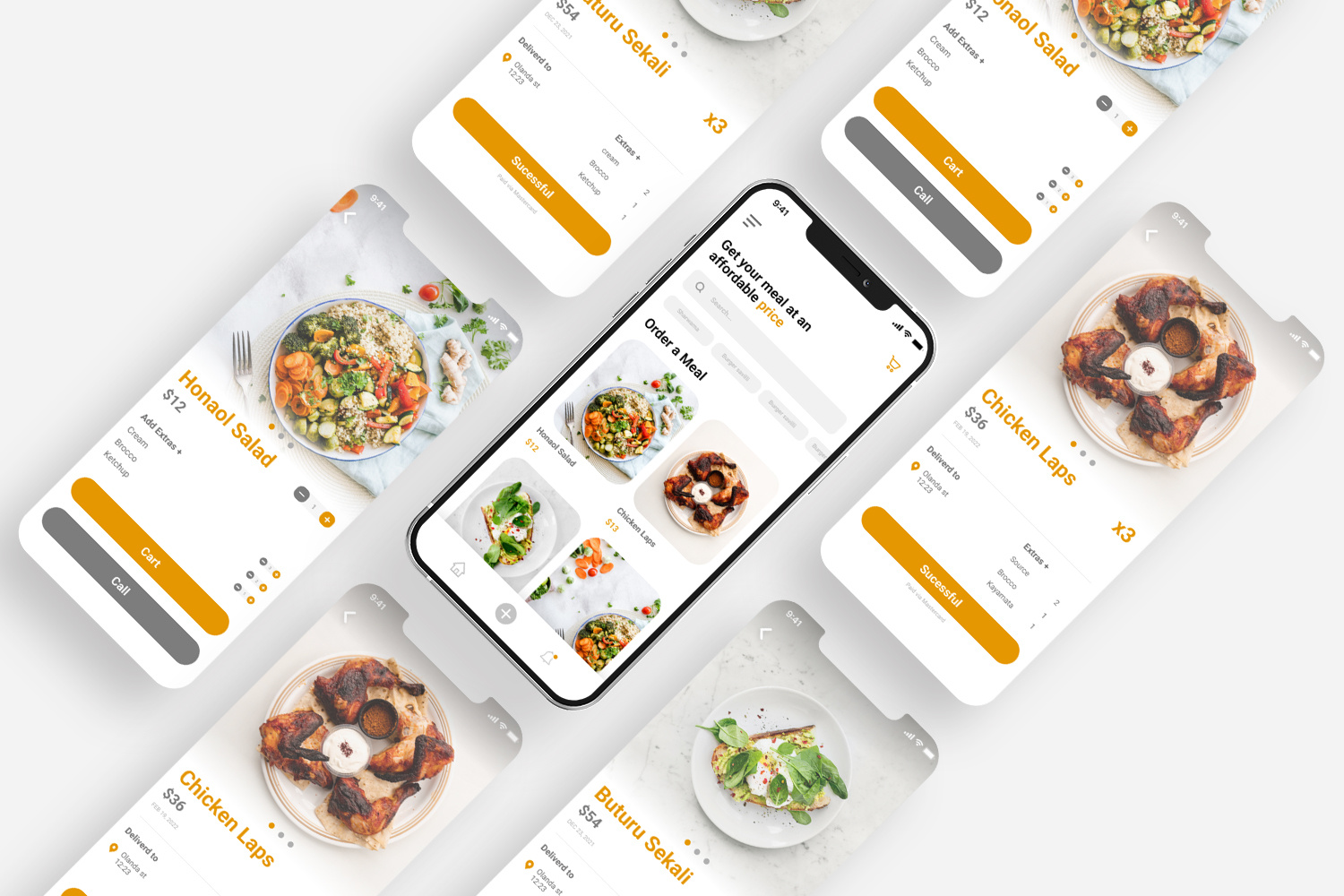 Food App UI by Kayode O. on Dribbble