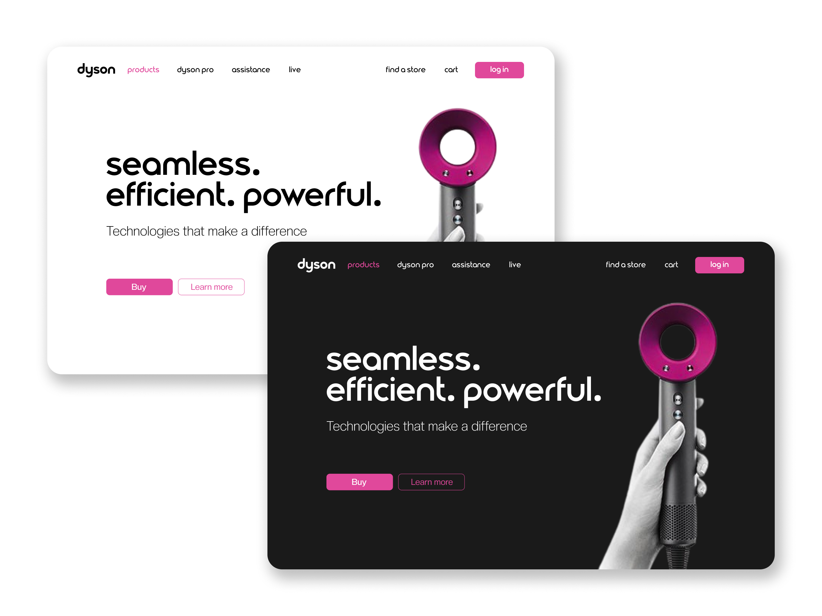 Dyson Redesign Hero section by Camille on Dribbble