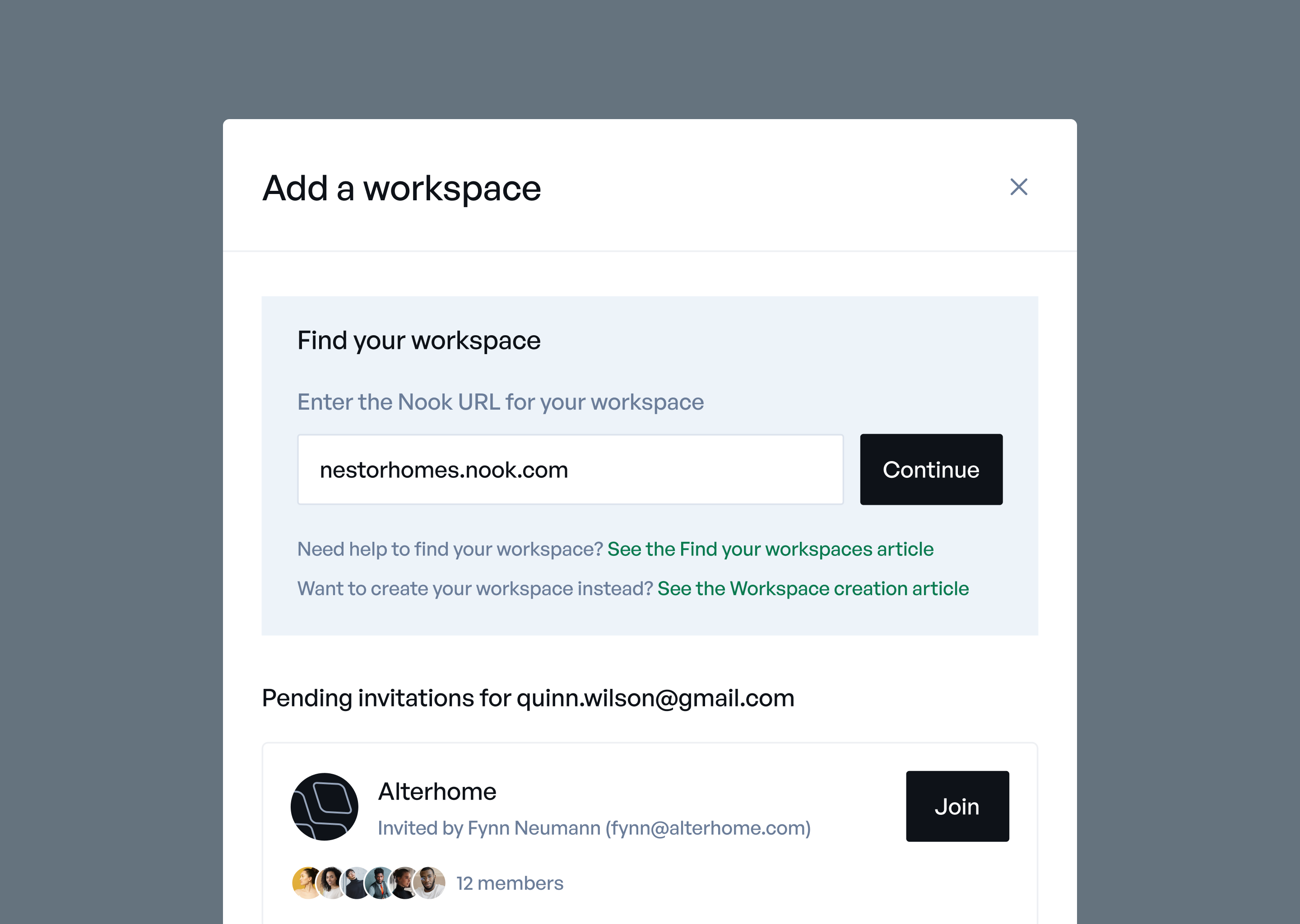 Nook • Workspaces UI elements by Juliette Lagache on Dribbble