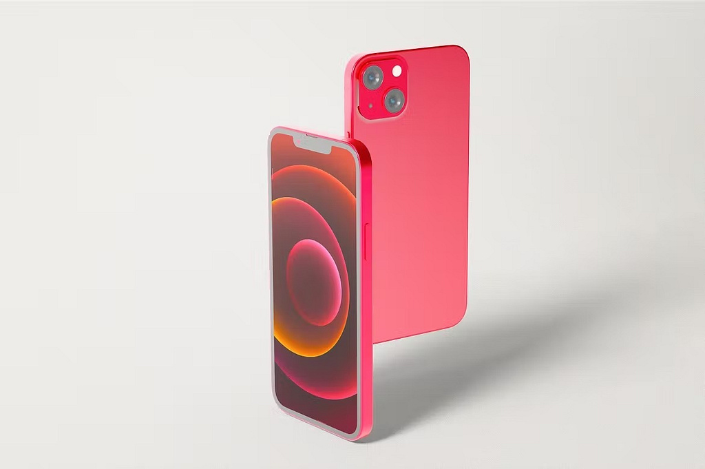 Free Red iPhone 13 Mockup by UI Foundry on Dribbble