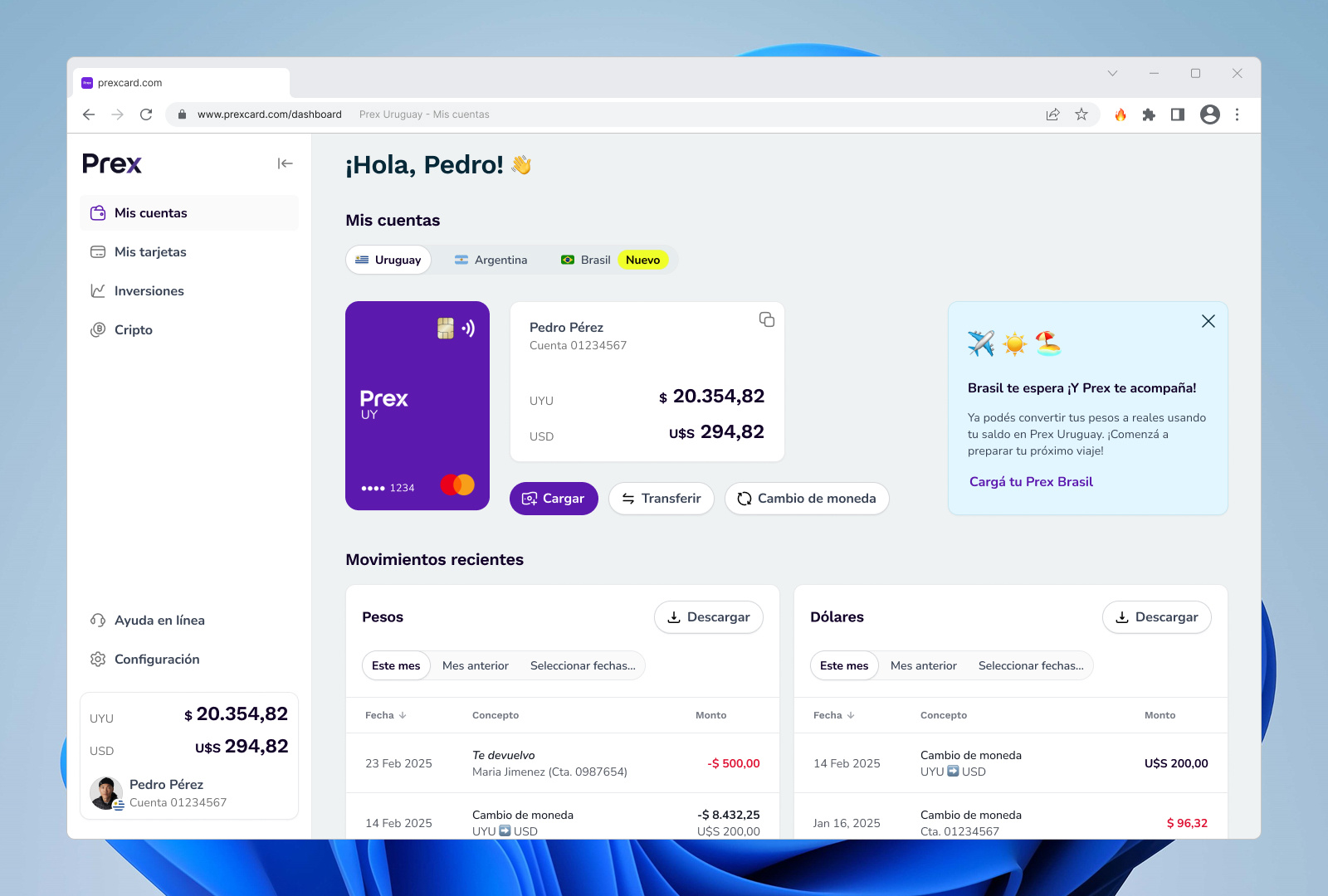 Prex - Desktop by Rubén Rojas on Dribbble