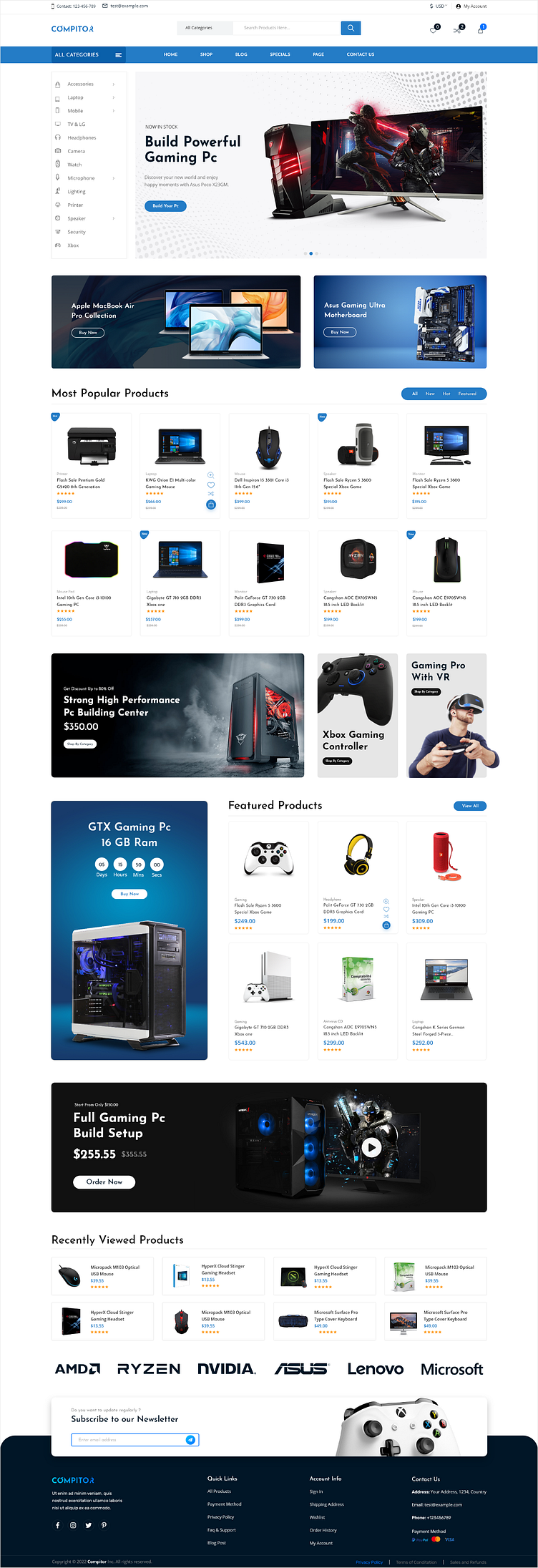 Computer Gadget eCommerce Website Template by Abdur Razzak 🏅 on Dribbble