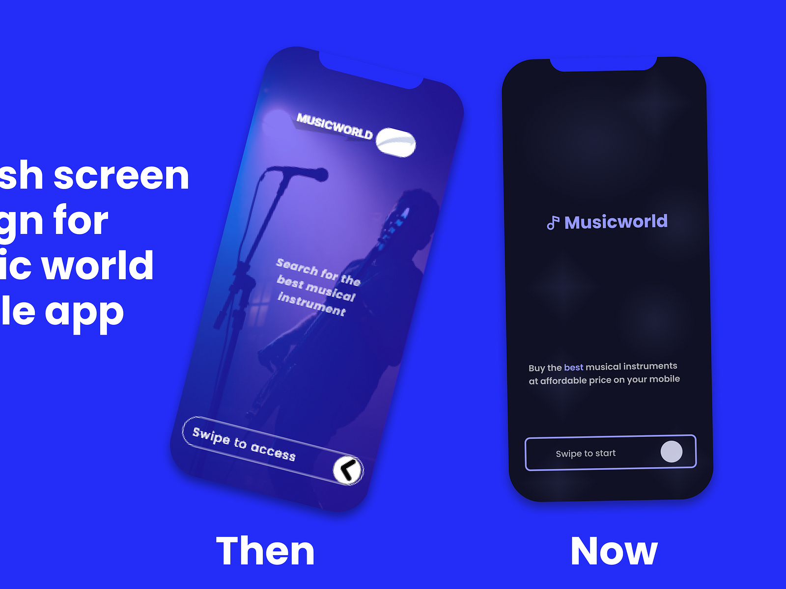Music world splash screen redesign by Abayomi Tosin on Dribbble