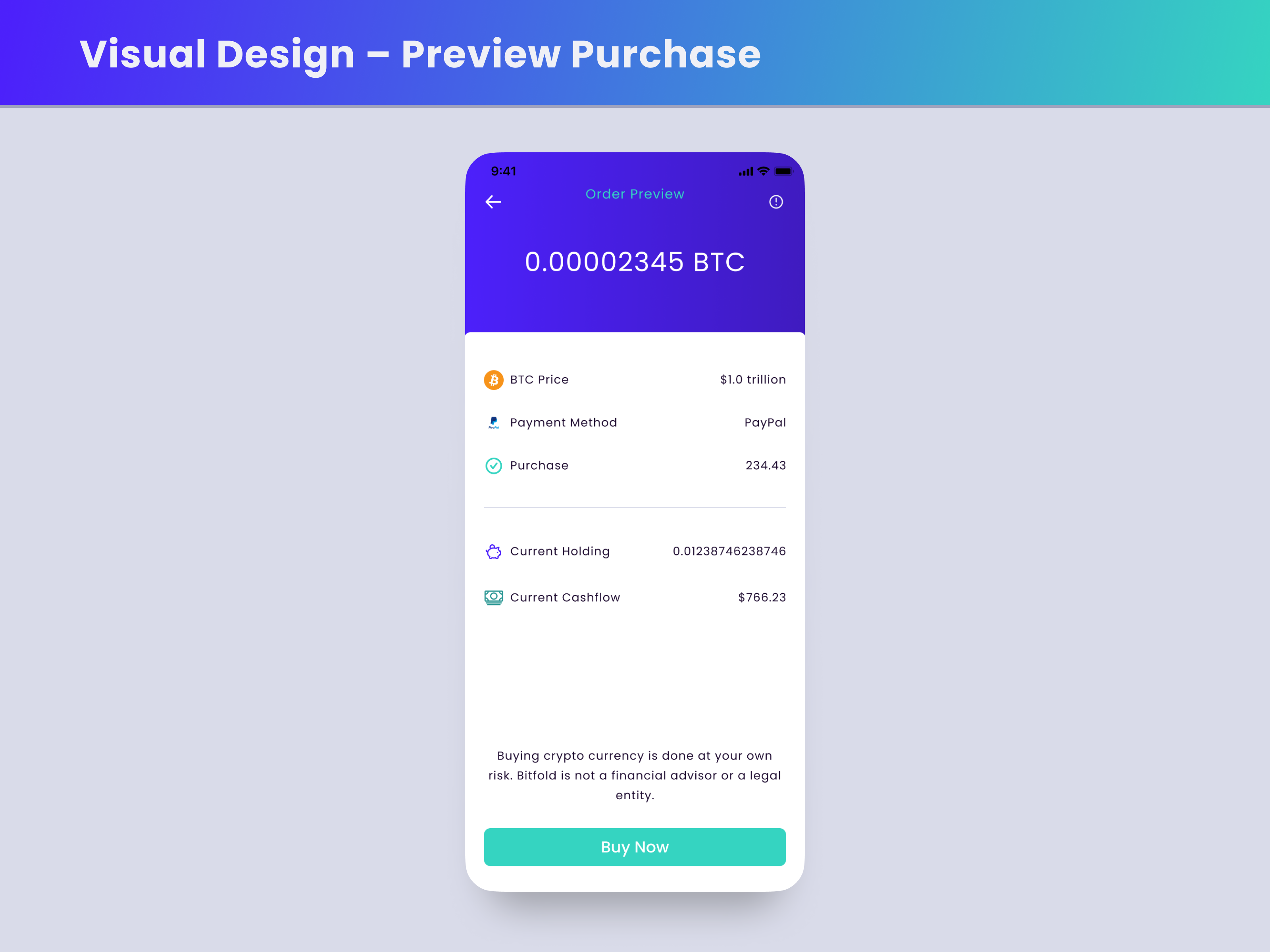 Bitfold Crypto App - UI Design by Rafael Ui Guy on Dribbble